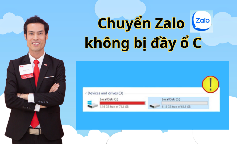 Hướng dẫn chuyển Zalo không bị đầy ổ C mới nhất